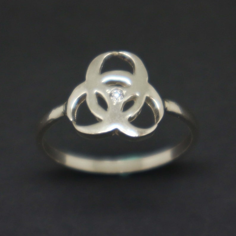 Silver Biohazard Symbol Ring Zombie Gift for Her Best - Etsy