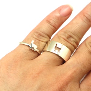 Llama Promise Ring for Couples - Alpaca Animal Jewelry, Matching His ...