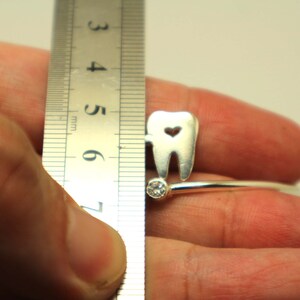 Silver Tooth Bracelet Bangle - Teeth Jewelry, Dentist Jewelry Gift for ...