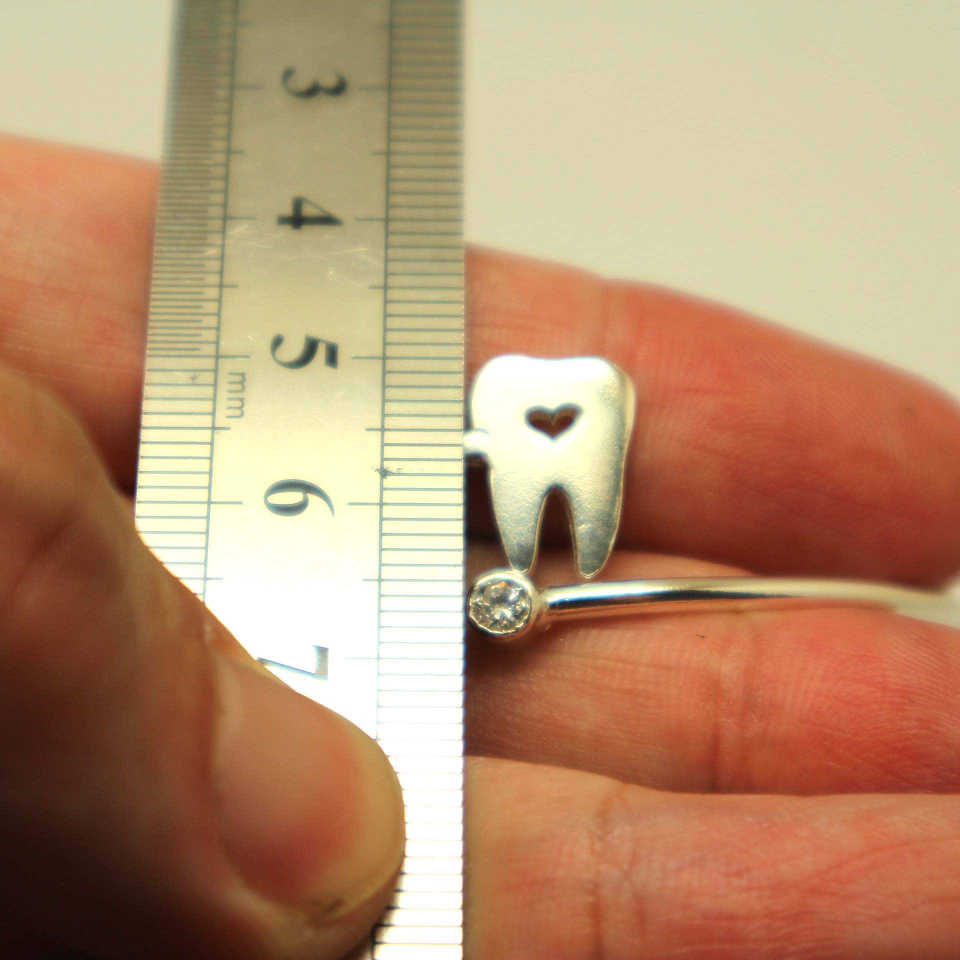 Silver Tooth Bracelet Bangle Teeth Jewelry Dentist Jewelry | Etsy