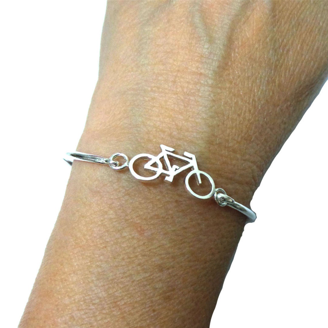 Silver Mountain Bicycle Bangle Bracelet Bike Chain Cycling | Etsy