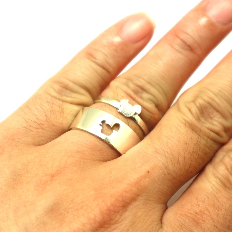Squirrel Promise Ring for Couples Animal Jewelry Matching - Etsy