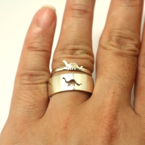 Dinosaur Promise Ring for Couples - Brachiosaurus Jewelry, Matching His ...