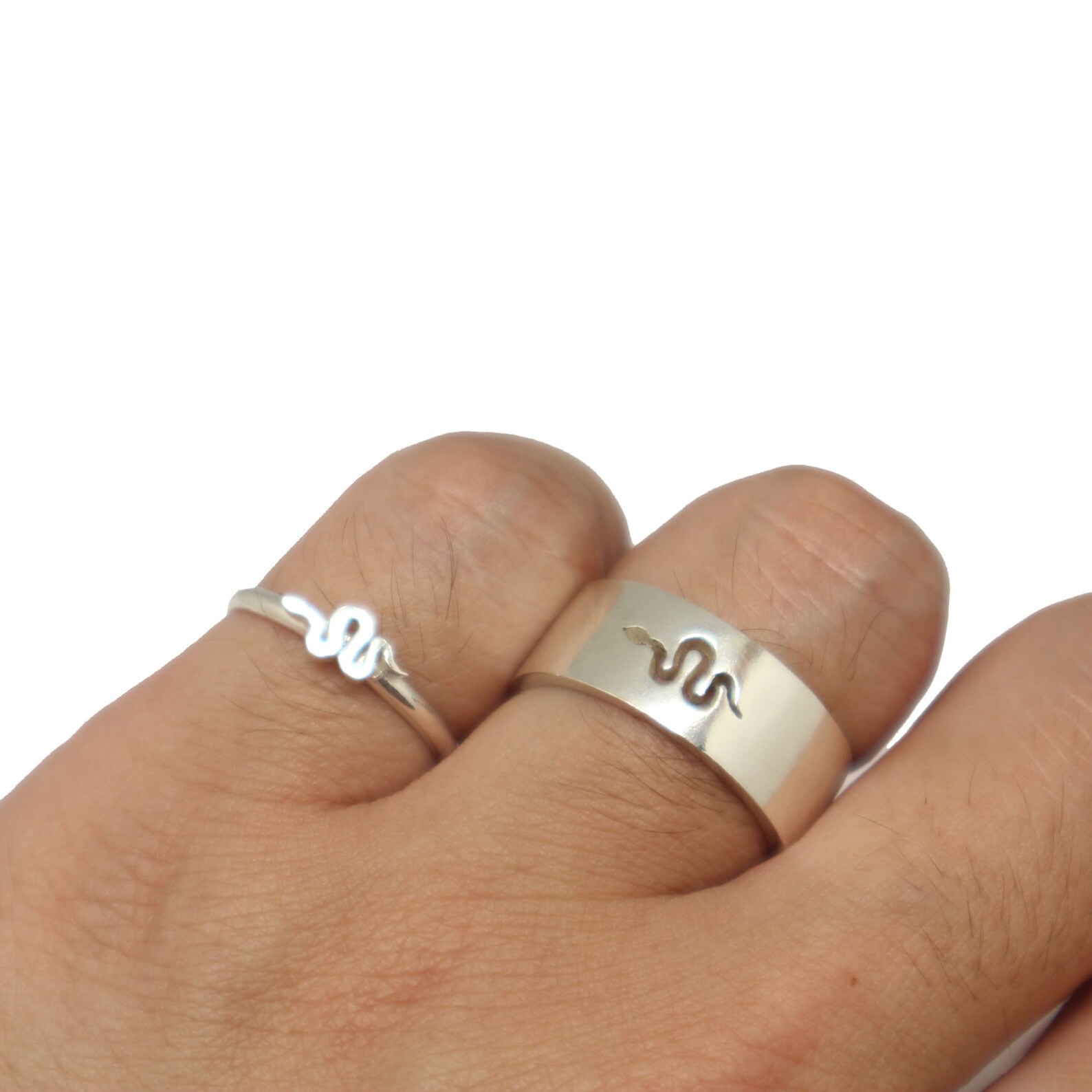 Snake Couple Set Promise Ring Snake Jewelry His and Her - Etsy UK