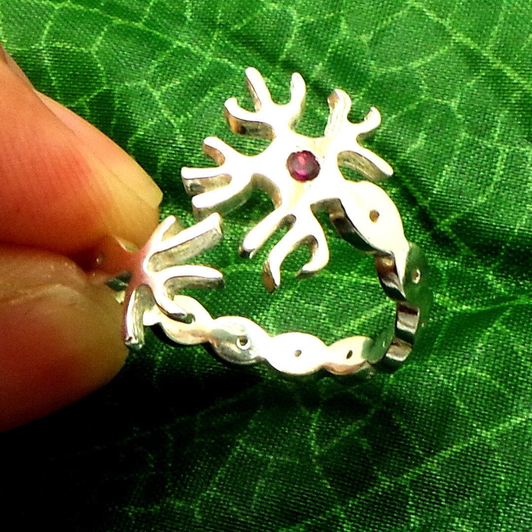 Silver Neuron Anatomy Ring Collana Neuron Jewelry Science | Etsy