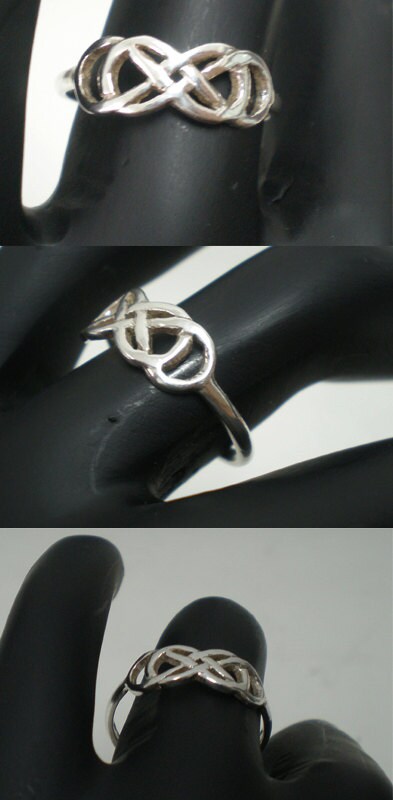 Sterling Silver Double Infinity Ring Infinity Knot Ring - Etsy