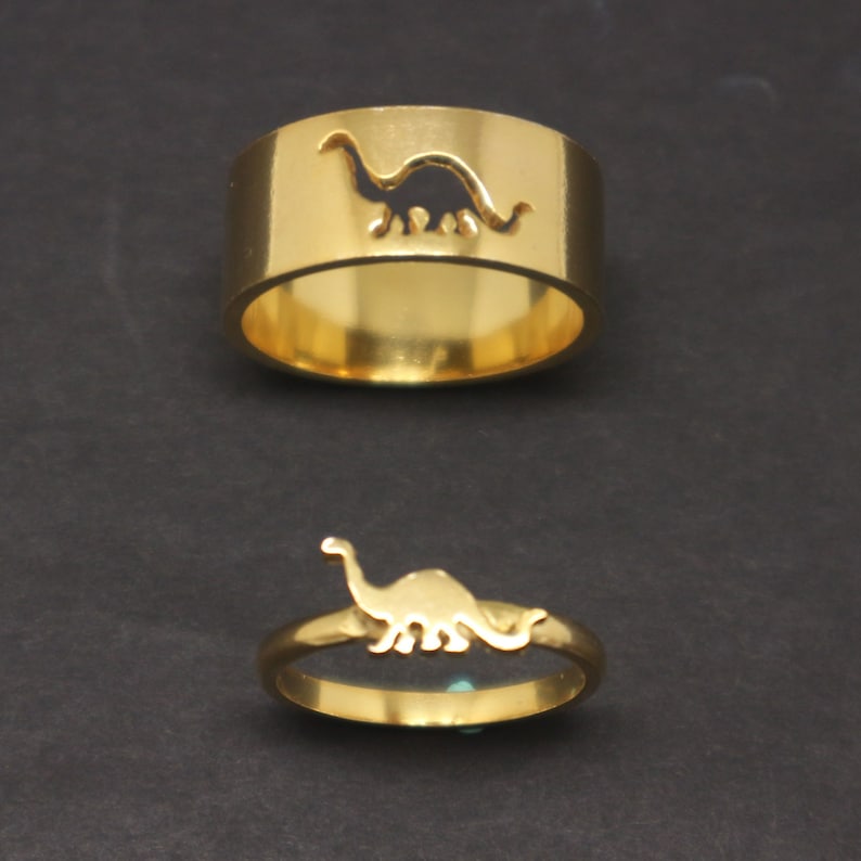 Dinosaur Promise Ring for Couples Brachiosaurus Jewelry - Etsy