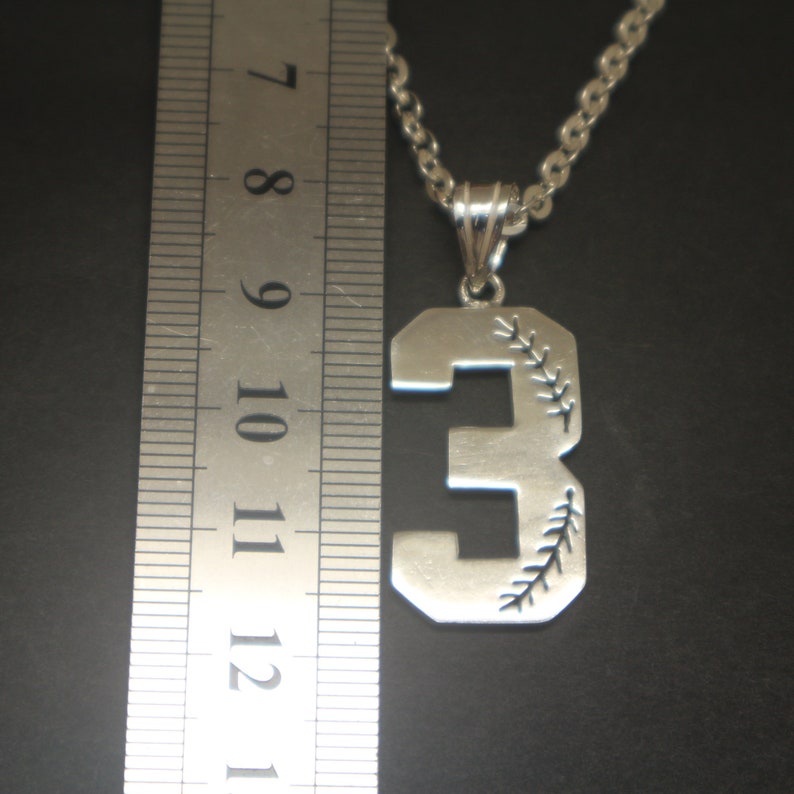 Personalized Jersey Number Baseball Necklace Custom Baseball | Etsy