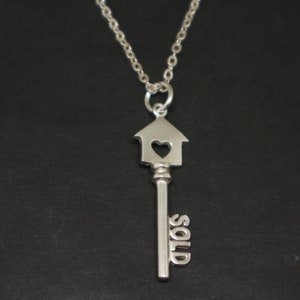 Realtor House Key Necklace for Women - Gifts for Realtor, Real Estate ...