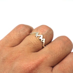 Silver Mountain Pine Tree Wolf Ring - Wolf Jewelry, Traveler Gift ...