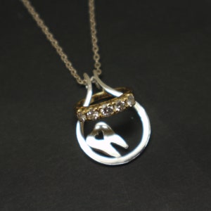 Silver Teeth Ring Holder Necklace - Tooth Jewelry Wedding and ...