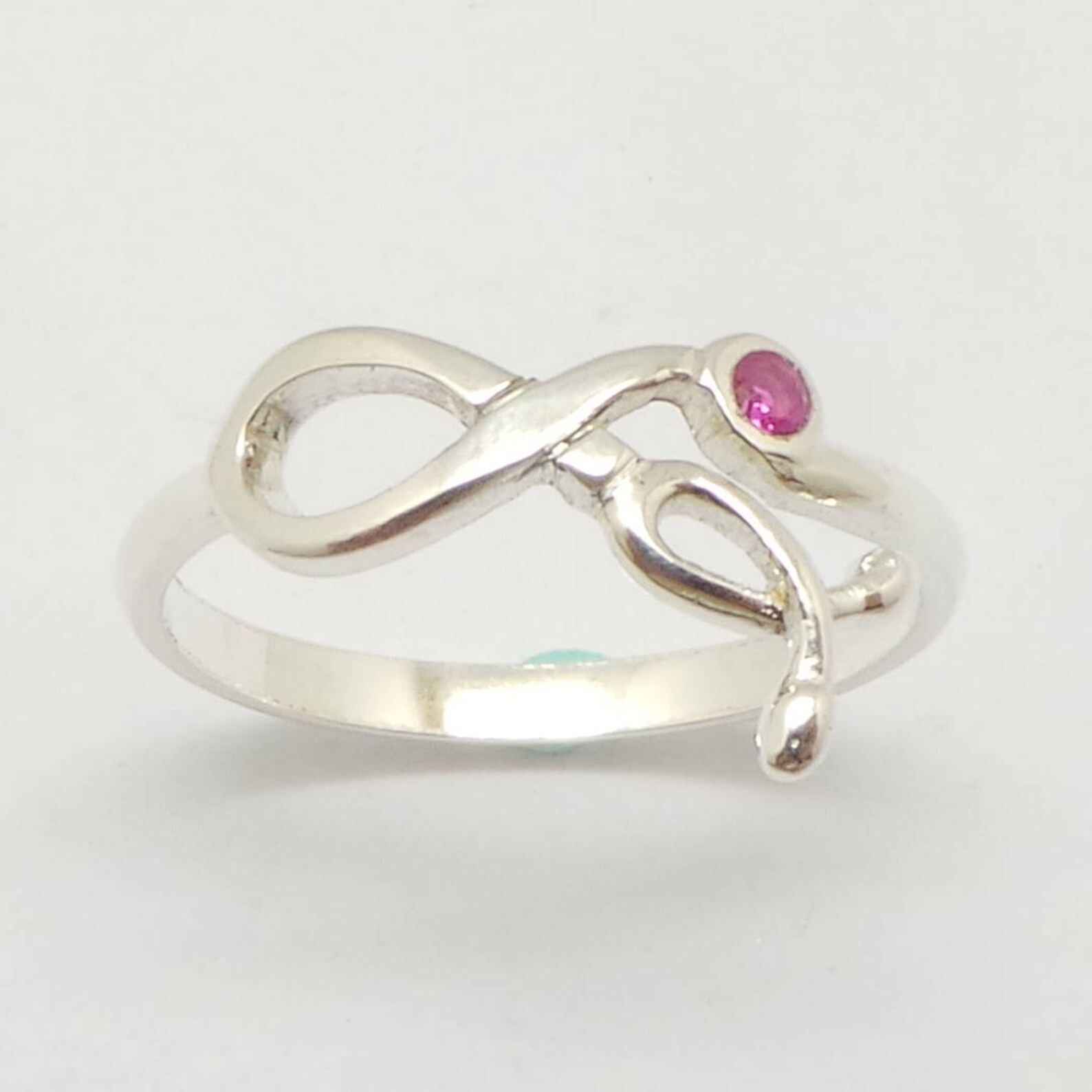 Stethoscope Infinity Nurse Ring With Red Stone Nurse | Etsy