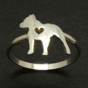 925 Silver Dog Pitbull Ring Jewelry - Pitbull Jewelry - Pit Bull Ring ...