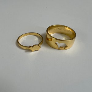 Turtle Dinosaur Promise Ring for Couples - Turtle Jewelry, Matching His ...