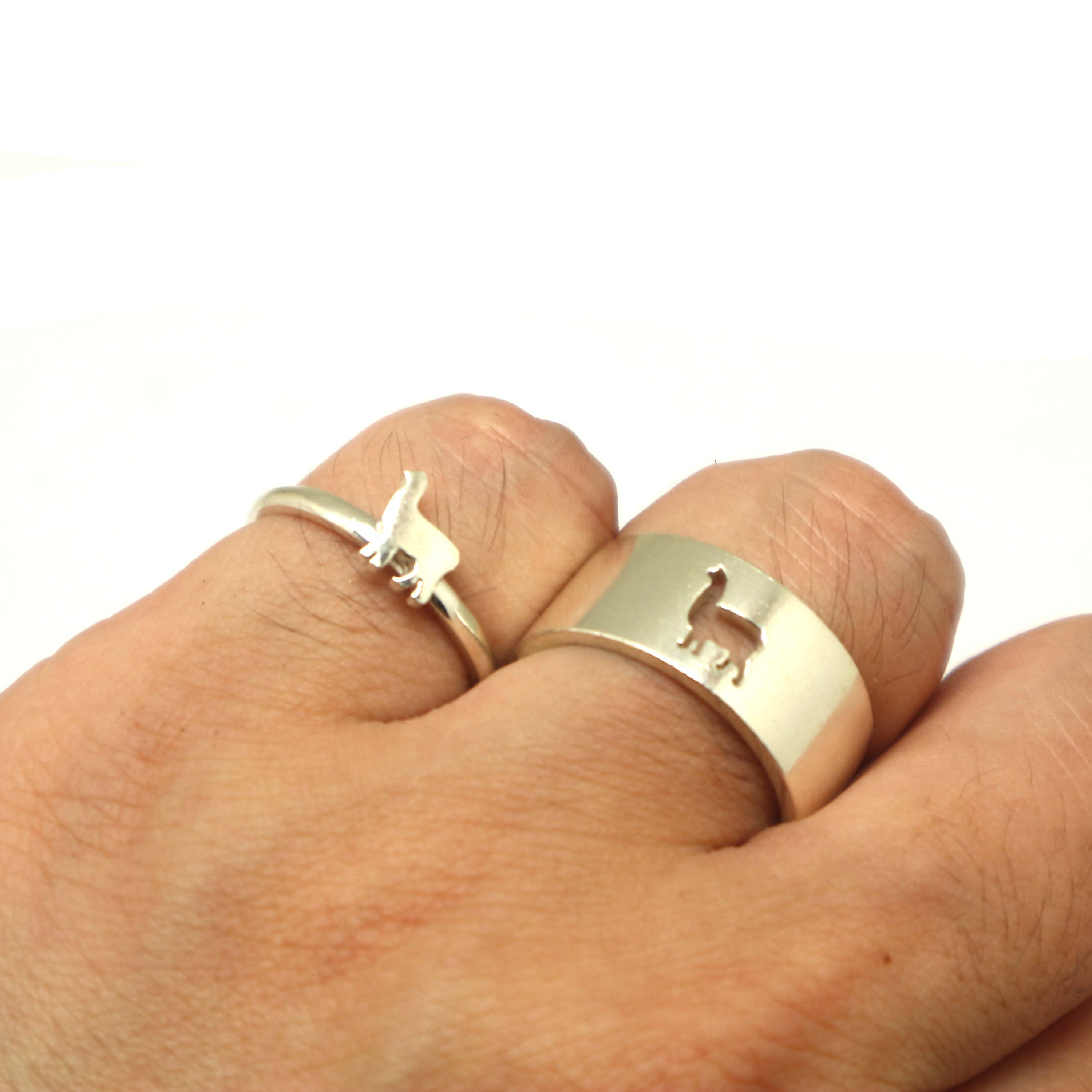 Llama Promise Ring for Couples Alpaca Animal Jewelry | Etsy