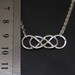 Silver Double Infinity Necklace Statement Necklace Infinity - Etsy