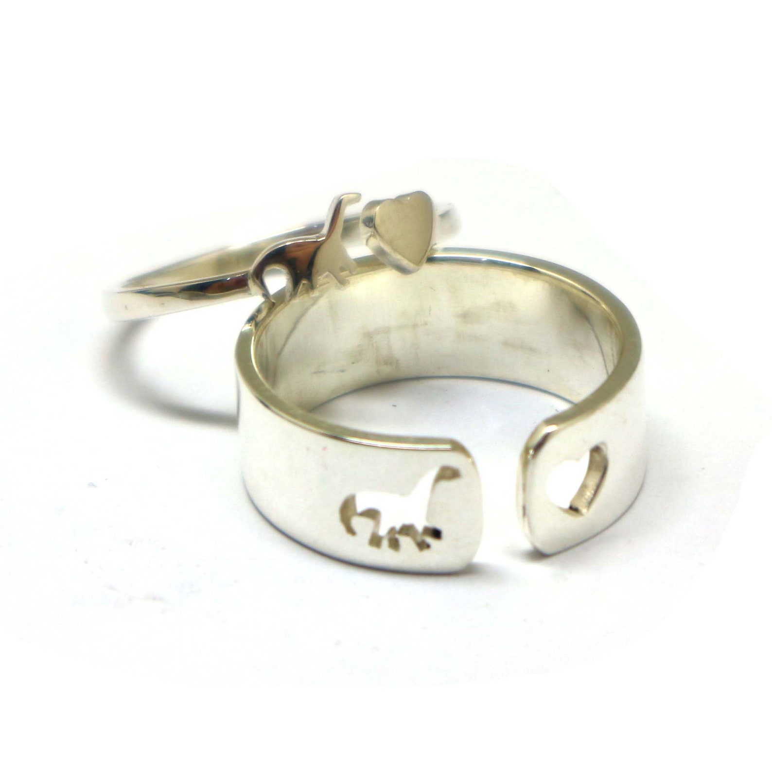 Dinosaur Heart Promise Ring for Couples Dino Jewelry - Etsy