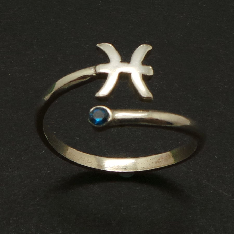 Silver Pisces Ring Zodiac Ring Astrology Ring Horoscope - Etsy