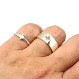 Military Airplane Promise Ring for Couple - Deployment Gift, His and ...