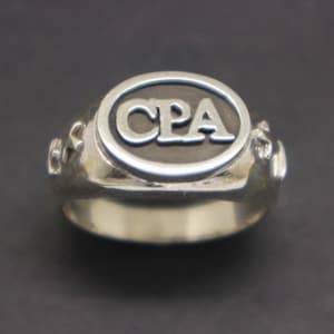Silver CPA Accountant Signet Ring : Certified Public Accountant - Etsy