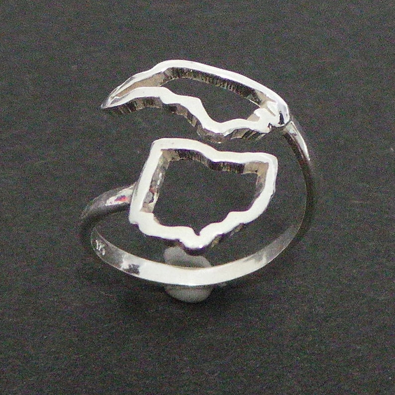 North Carolina and Ohio State Ring Two States Ring Long - Etsy