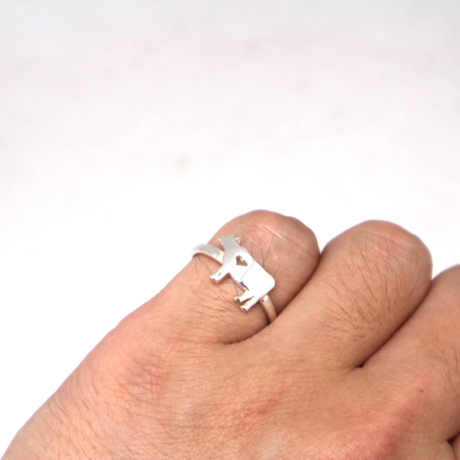 Silver Cow Cattle Ring Cow Jewelry Animal Ring Animal | Etsy