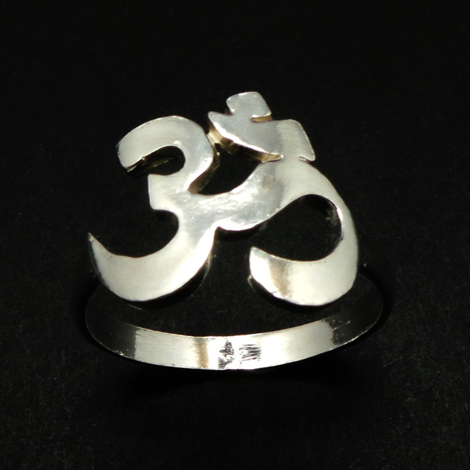 Om Mani Padme Hum Ring Sterling Silver OHM AUM Jewelry Om - Etsy