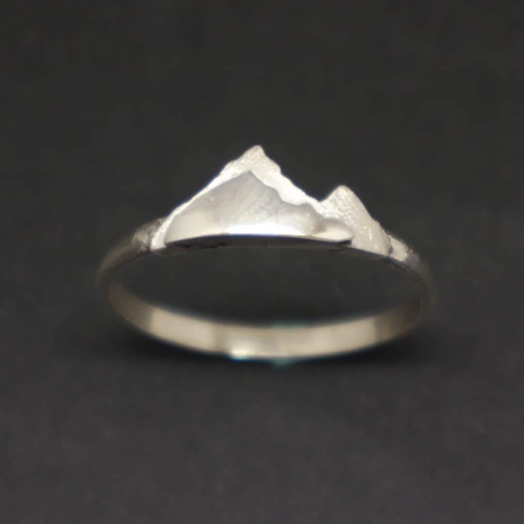 Silver Mountain Range Layered Ring - Mountain Jewelry, Dainty Ring ...