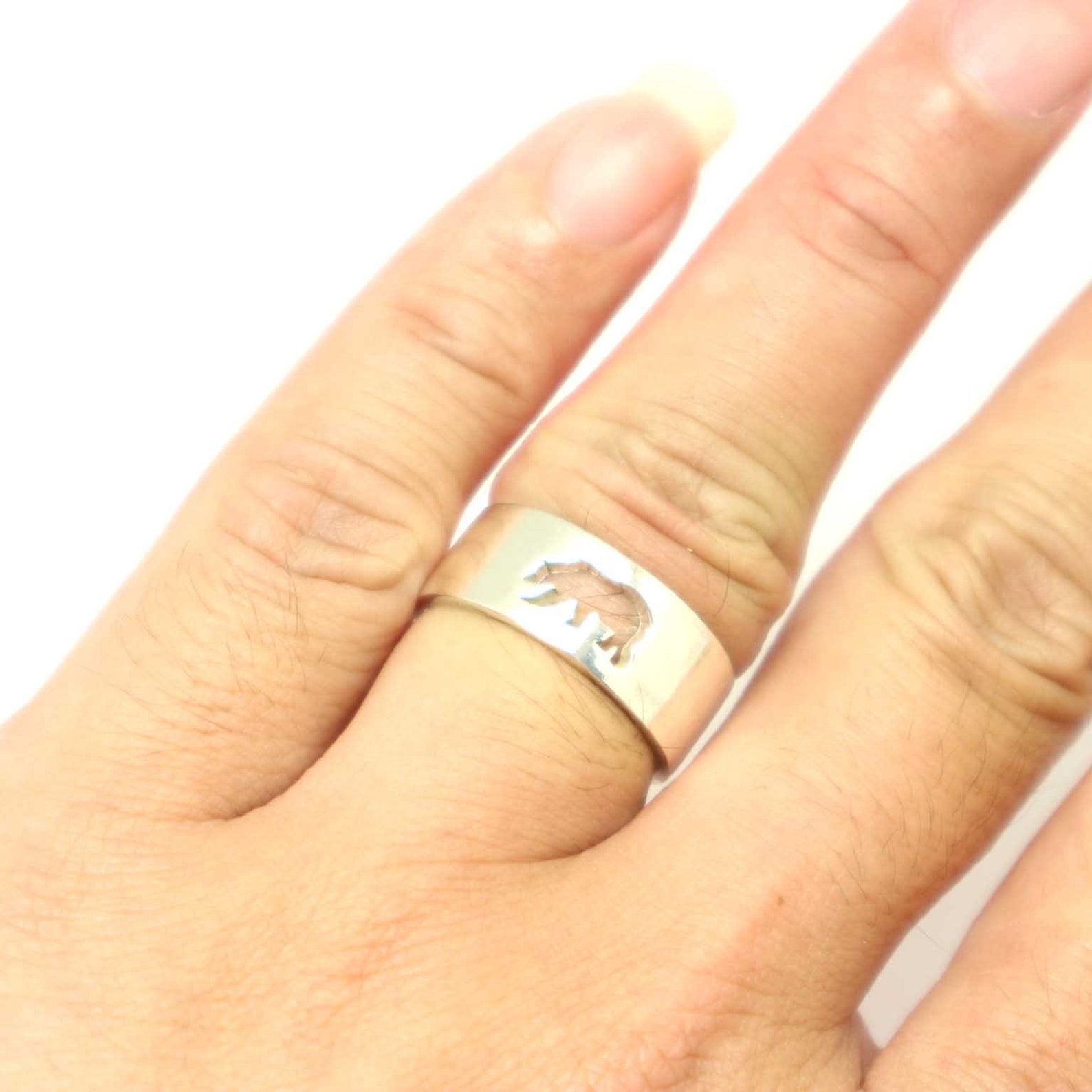 Sterling Silver Grizzly Bear Ring Bear Jewelry Bear - Etsy