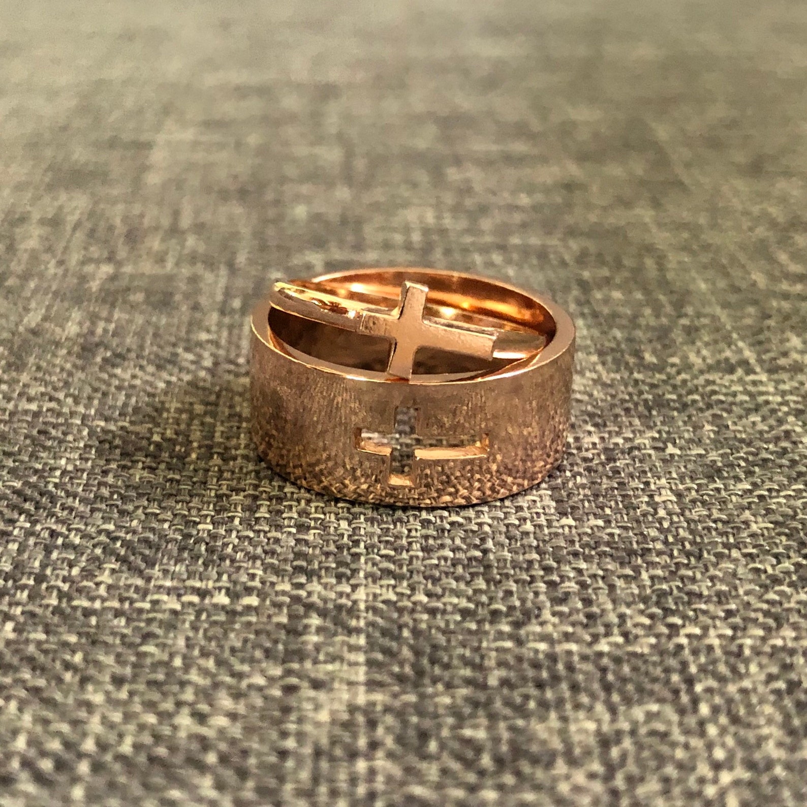 Silver Sideway Cross Couple Ring for Men and Women Cross | Etsy