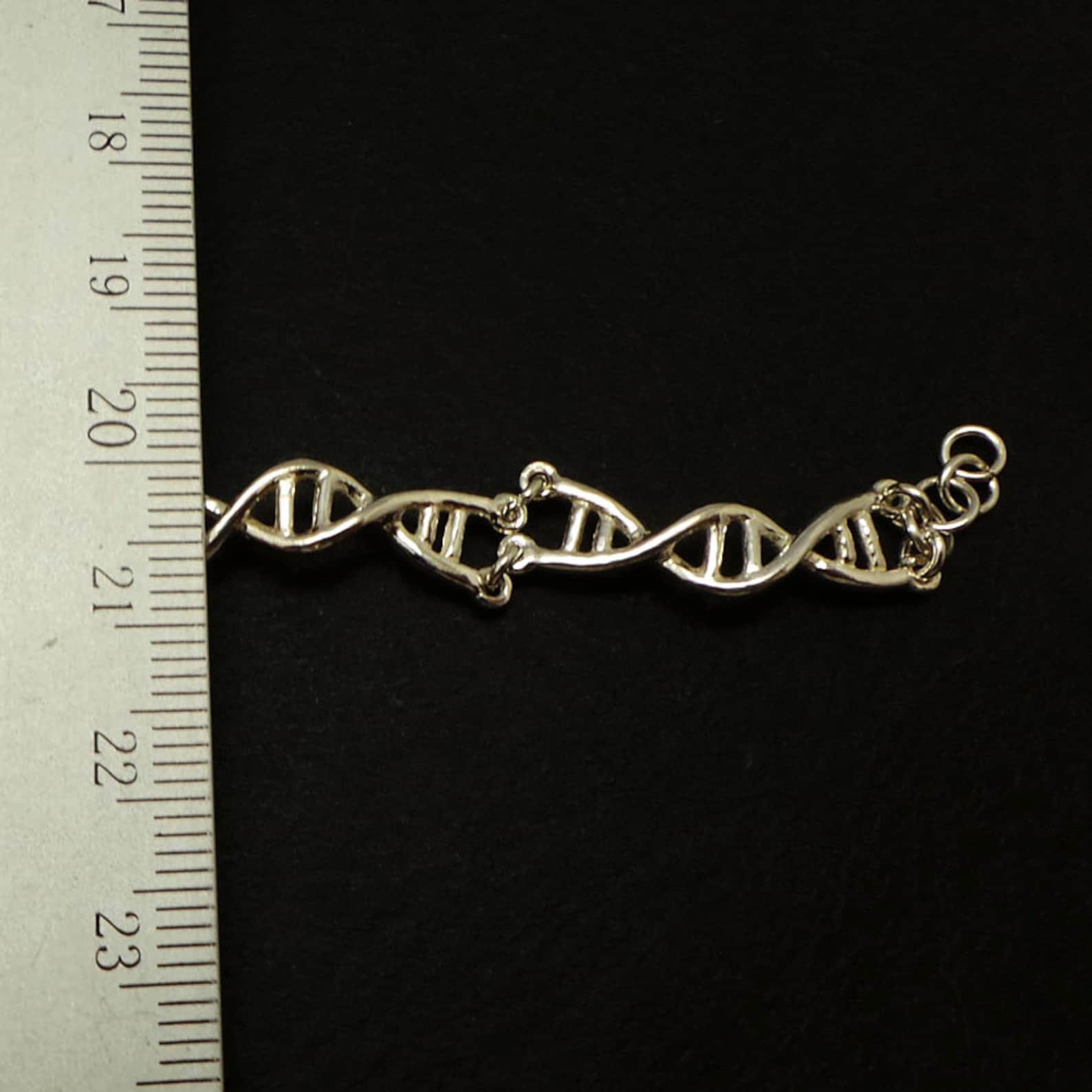 Silver DNA Science Bracelet for Women Dna Helix Link Chain - Etsy