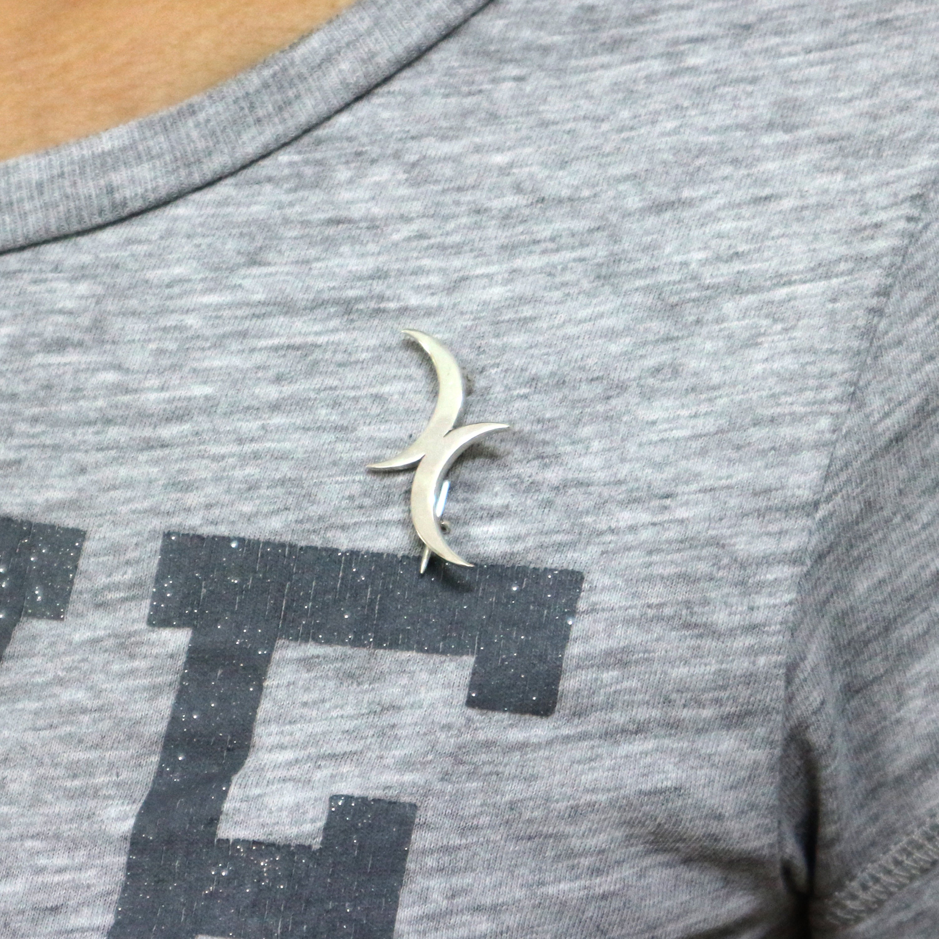 Silver Bisexual Pin Bi Pride LGBT Bisexual Crescent Moon | Etsy