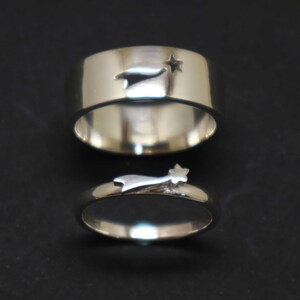 Silver Star Matching Ring for Couples - Celestial Jewelry, Graduation ...