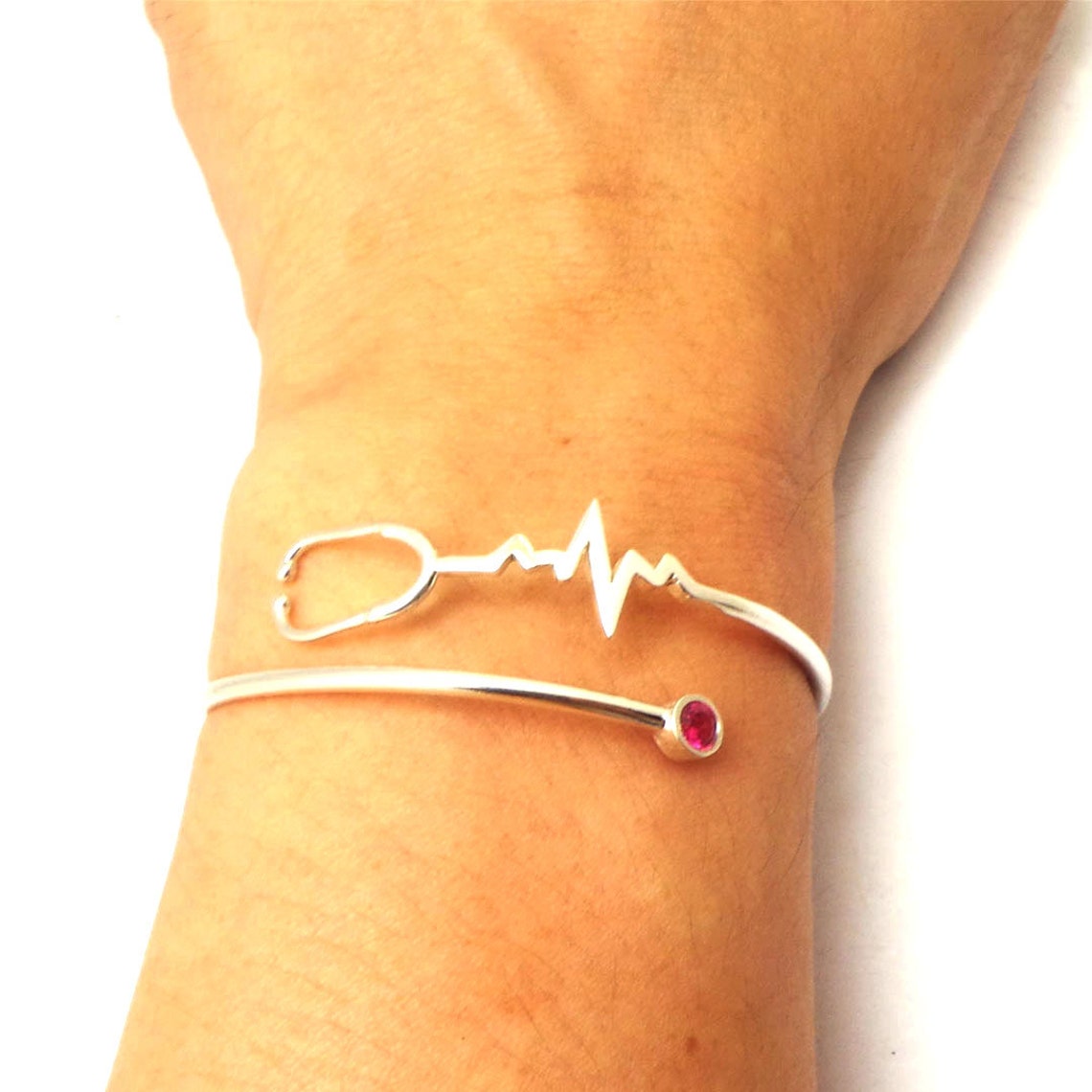 Nurse Registered Heart Beat Stethoscope Bracelet, EKG, ECG ...