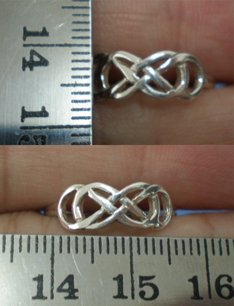 Sterling Silver Double Infinity Ring Infinity Knot Ring - Etsy