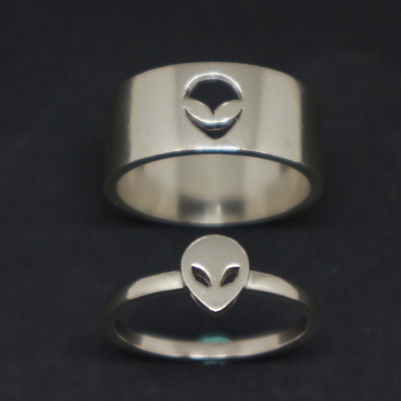 Alien Promise Ring for Couples Alien Jewelry Ufo - Etsy
