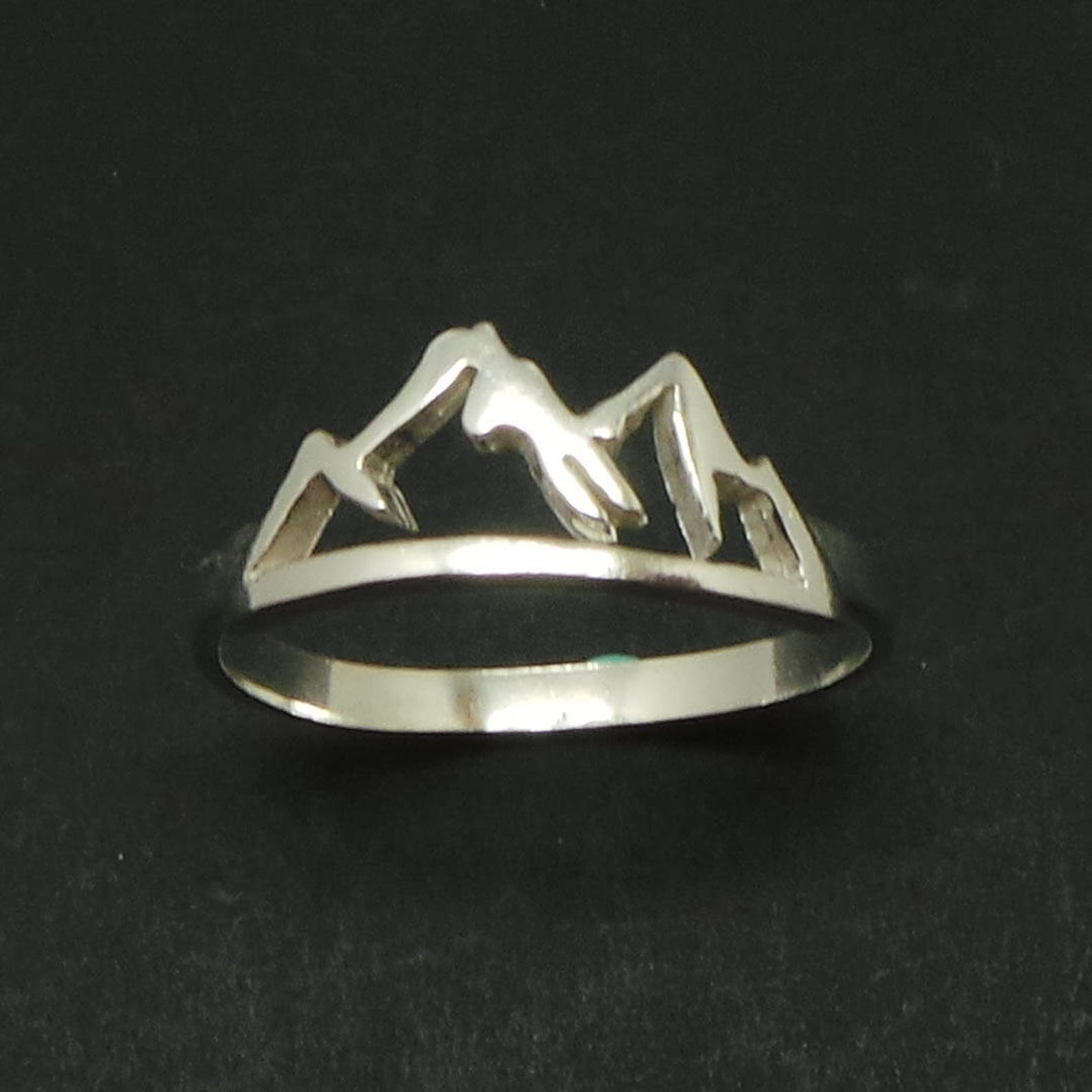Sterling Silver Mountain Range Ring Gift for Climber Hiker - Etsy