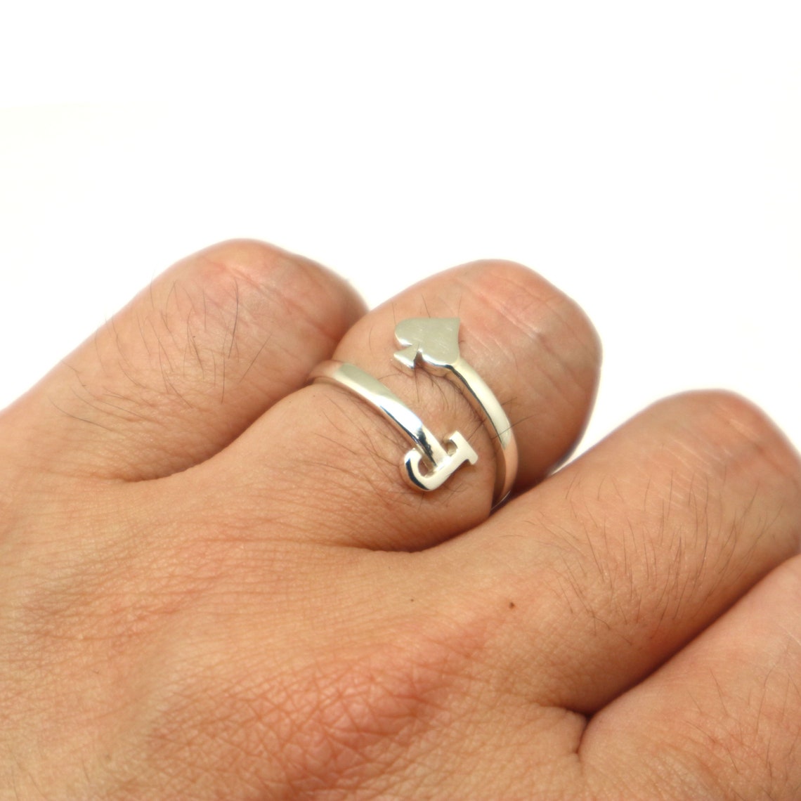 Silver Queen of Spade Ring Queen of Spade Jewelry Bdsm | Etsy