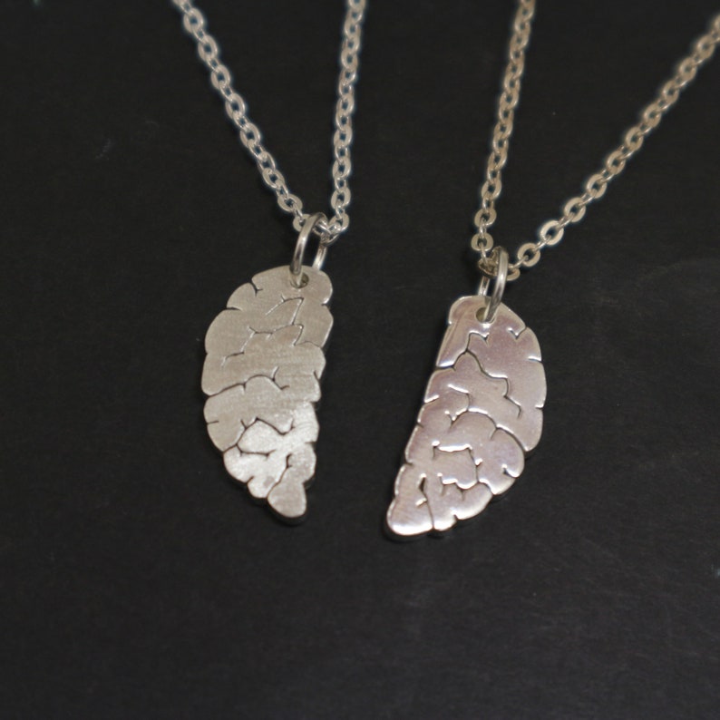 Silver Brain Neuroscience Couple Necklace for Neurologist - Neurology ...