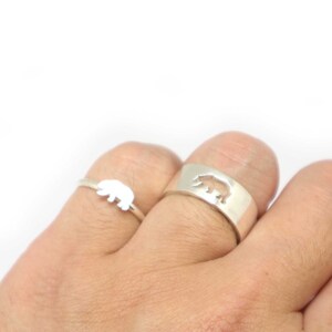 Bear Couple Set Promise Ring - Bear Jewelry, Bear Ring, Alternative ...