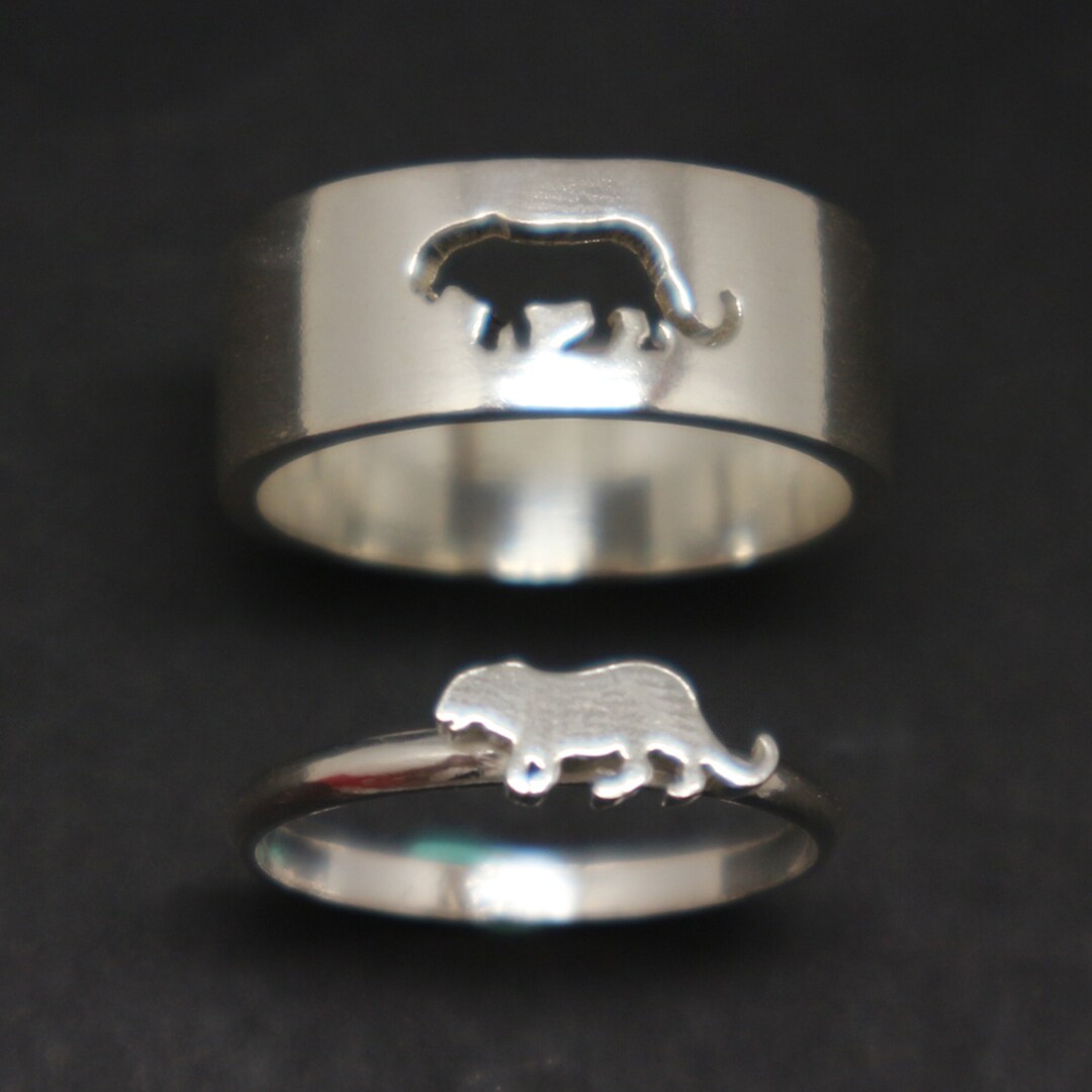 Tiger Couple Set Promise Ring Tiger Jewelry, His and Her Panther ...