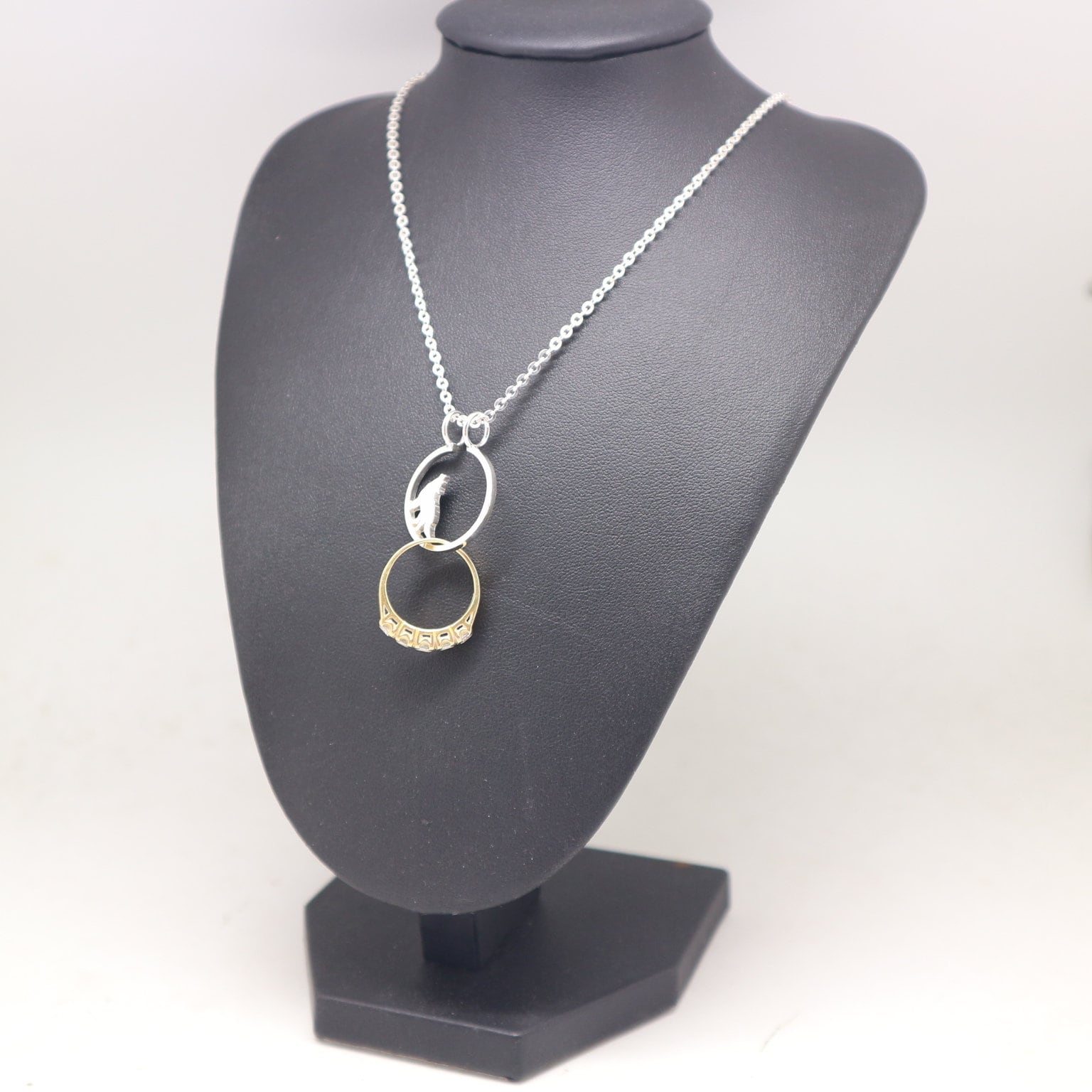 Silver Wolf Ring Holder Necklace - Wolf Jewelry, Teen Wolf, Fox, Animal ...