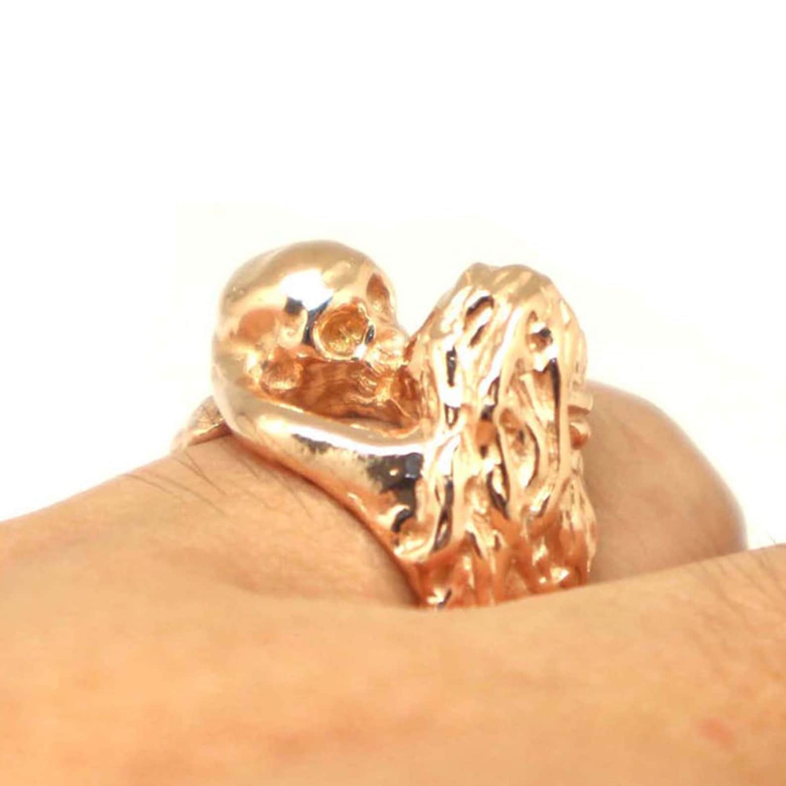 Silver Kiss of Death Skull Ring Skull Ring Skull Jewelry - Etsy