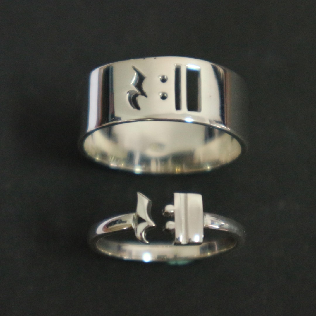 Silver Music Rest Note Ring: Couple Matching Promise Engagement Jewelry ...