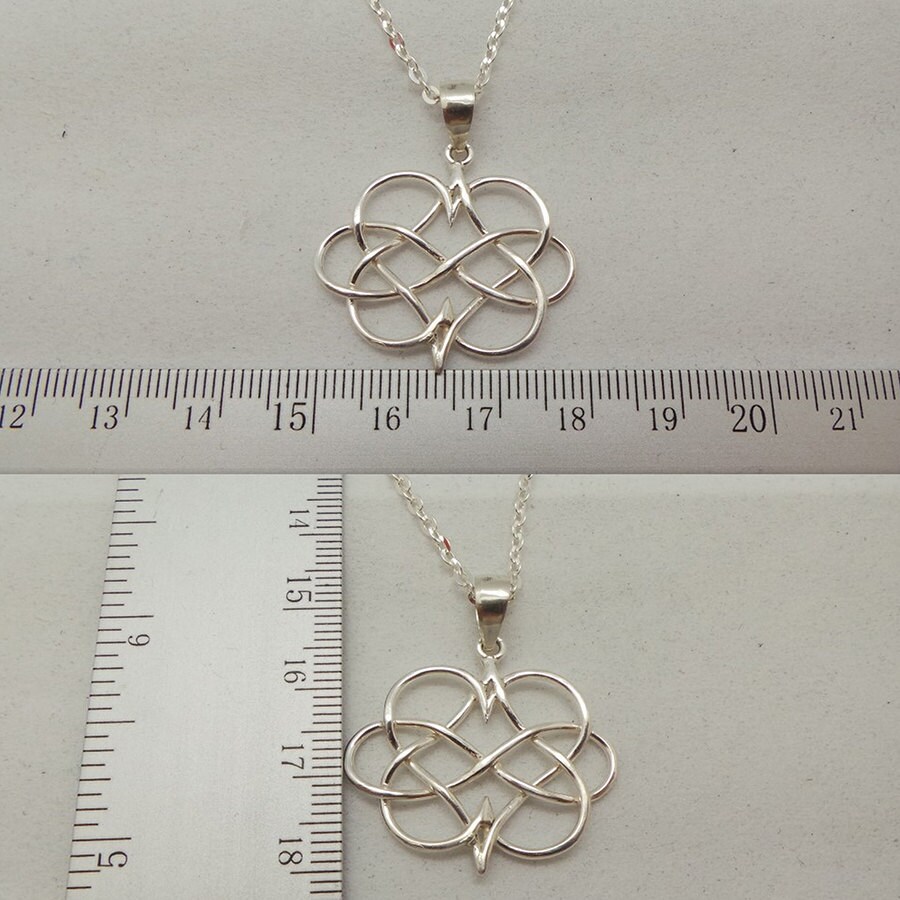 Silver Polyamory Necklace Polyamory Pride Jewelry Triple | Etsy