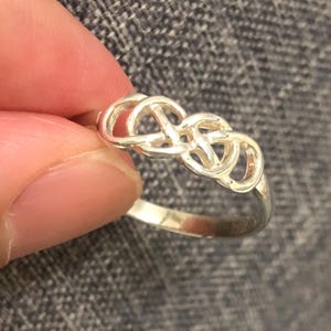 Sterling Silver Double Infinity Ring - Infinity Knot Ring, Infinity ...