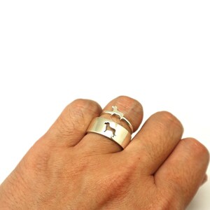 Dog Couple Set Promise Ring Custom Dog Jewelry His and Her - Etsy