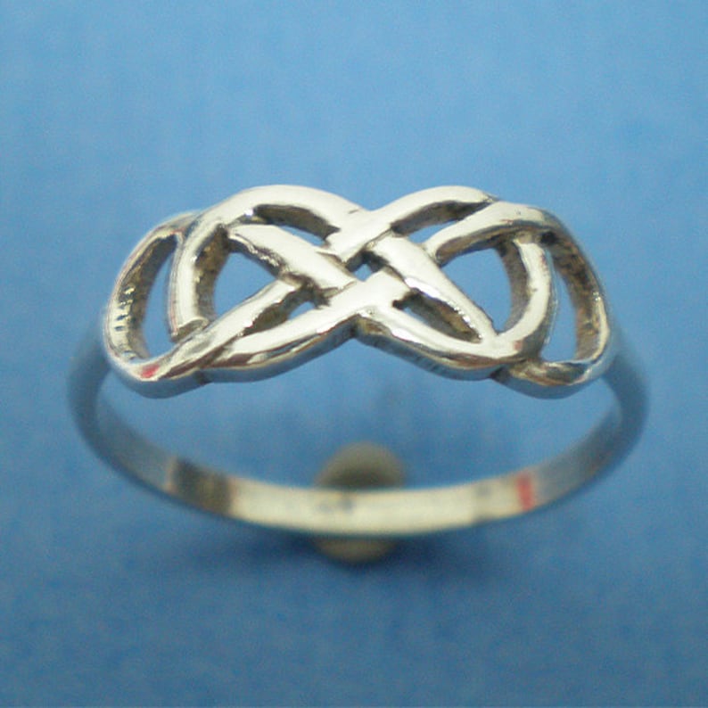 Sterling Silver Double Infinity Ring Infinity Knot Ring - Etsy