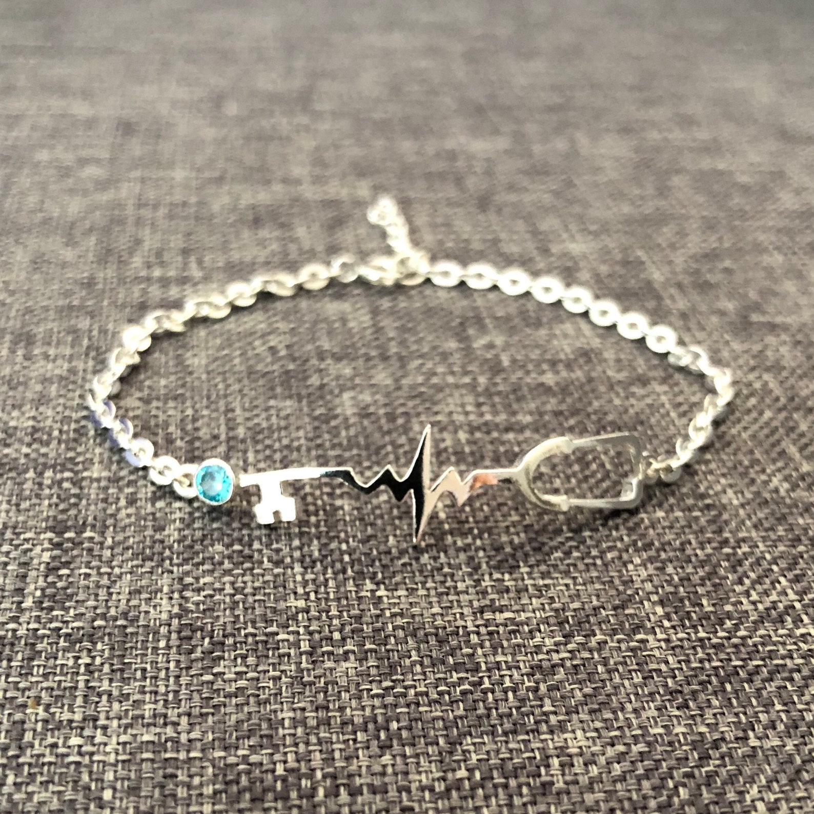 Sterling Silver Stethoscope Key Nurse Bracelet Stethoscope - Etsy