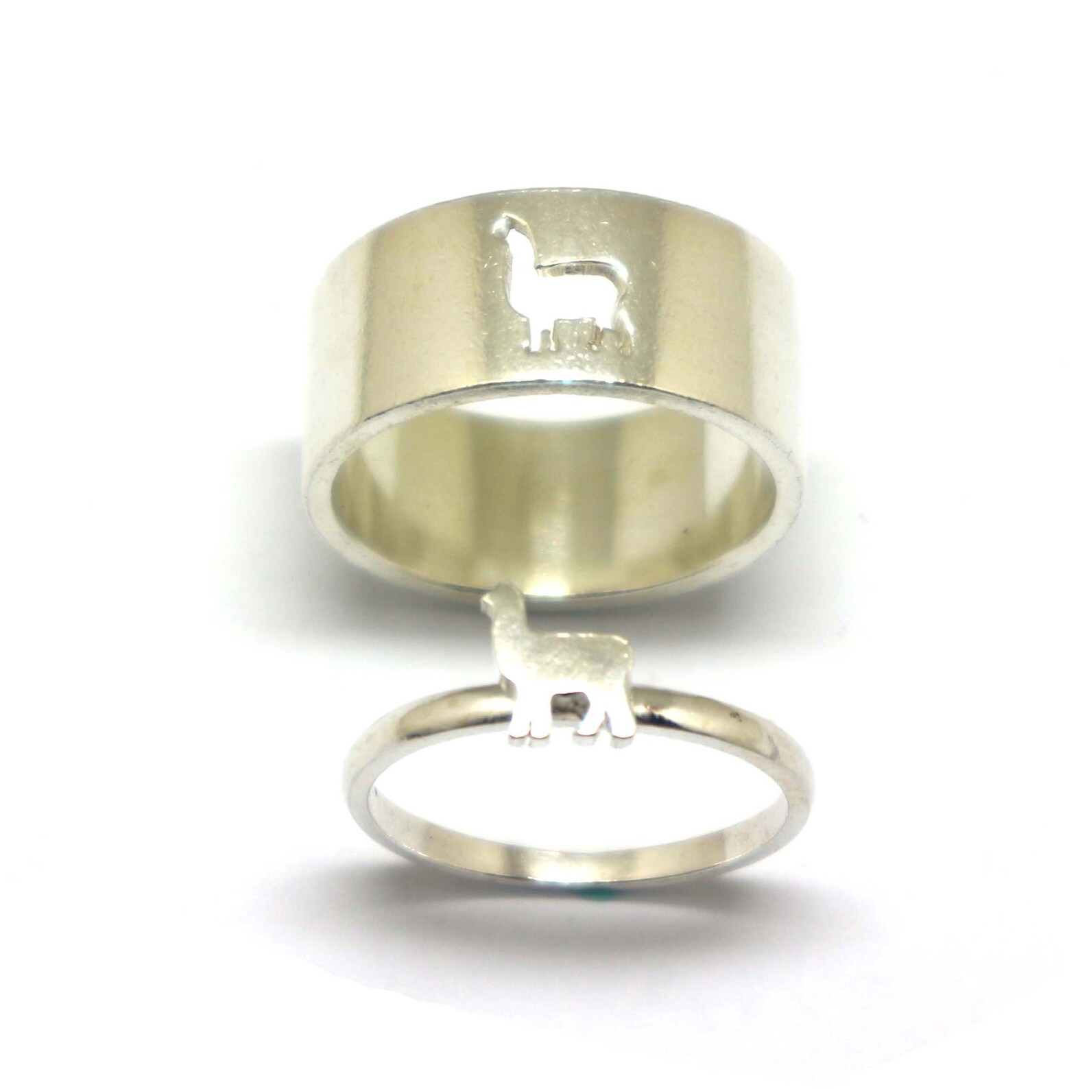 Llama Promise Ring for Couples Alpaca Animal Jewelry | Etsy